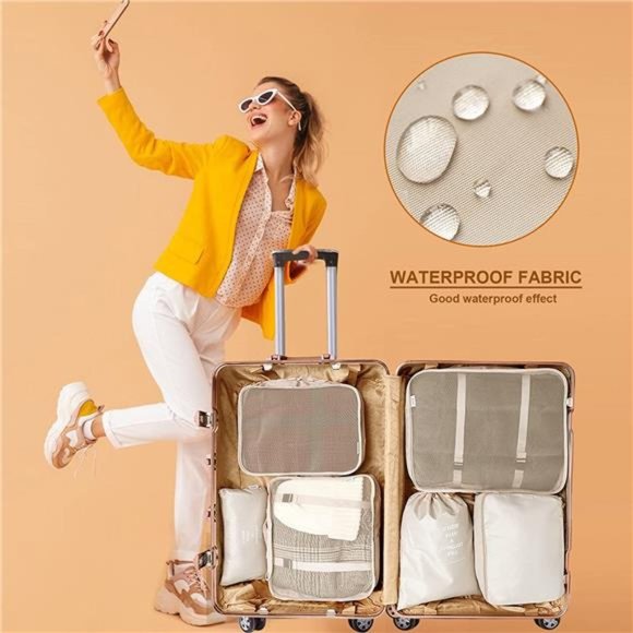 Storage & Organization | 6 Set Packing Cubes For Suitcases Kingdalux ...